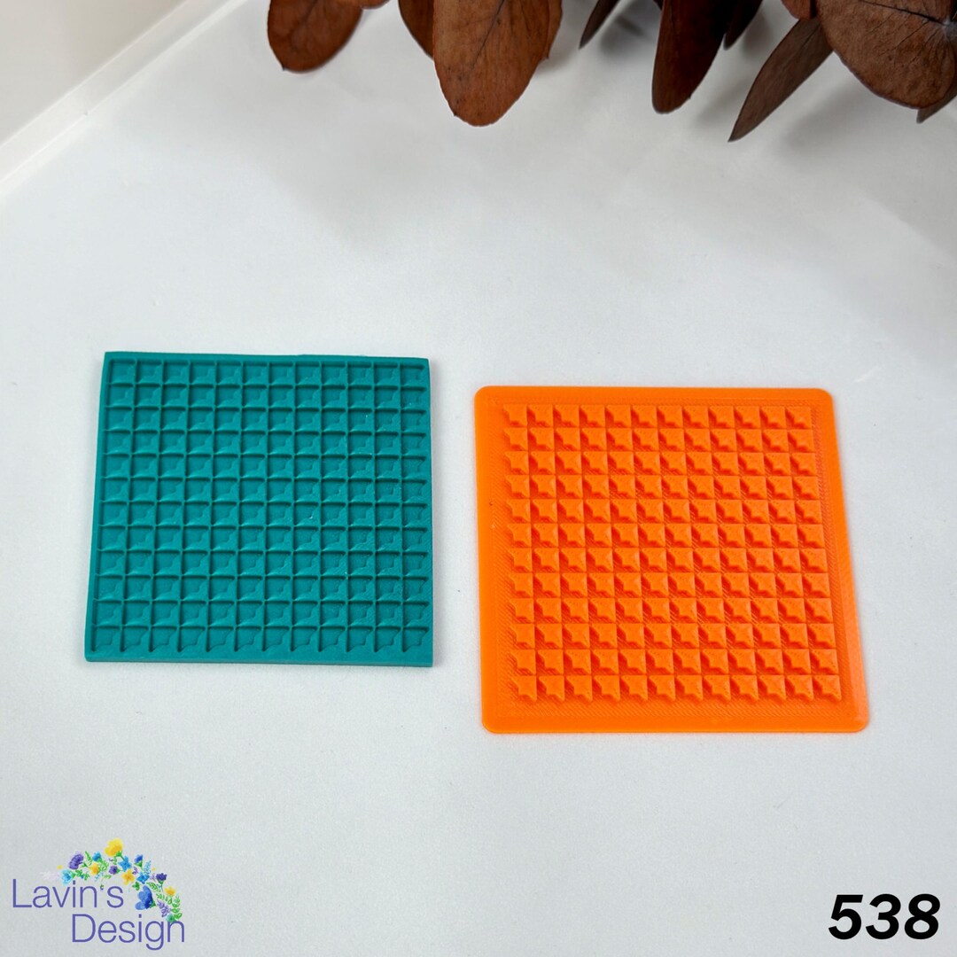 Polymer Clay Embossed Texture Plate #8 | 3D Printed Texture Plate for ...