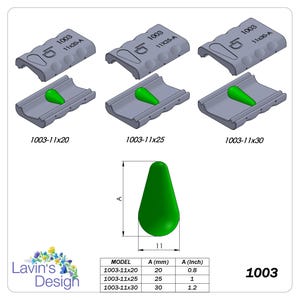 Teardrop Shape Polymer Clay Bead Roller 20mm, 25mm, 30mm, | Custom Bead ...