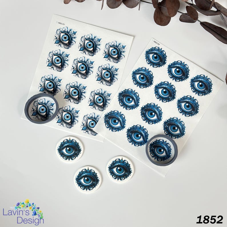 Evil Eye Transfer Paper for Polymer Clay - Etsy