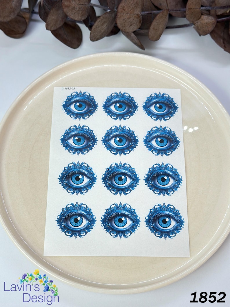 Evil Eye Transfer Paper for Polymer Clay - Etsy