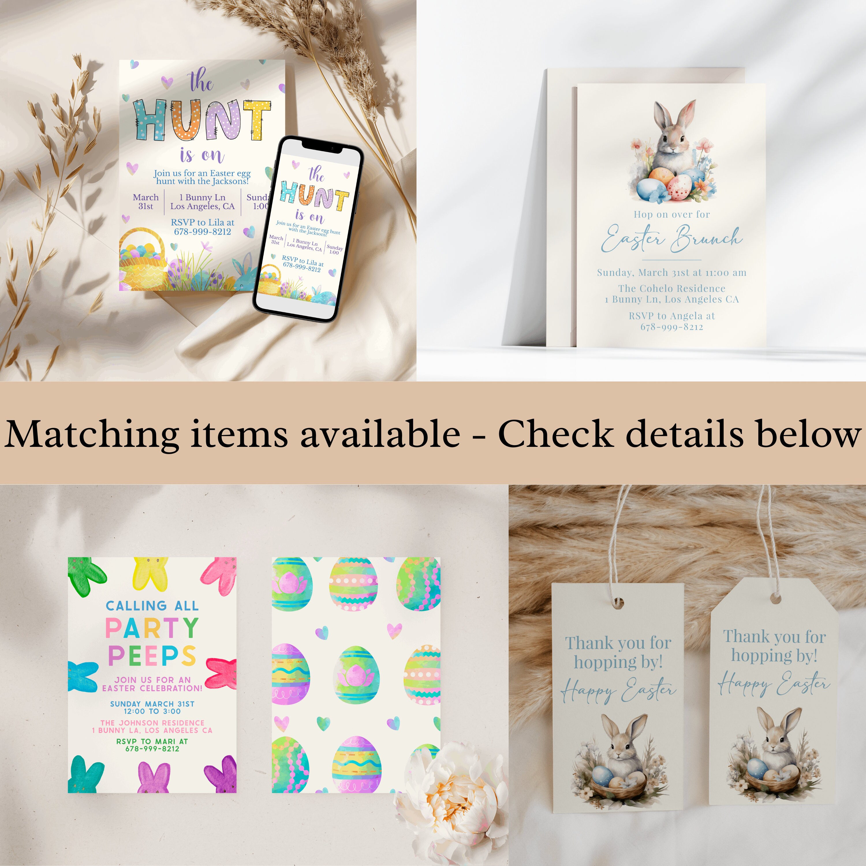 Easter Egg Hunt Invite, Easter Celebration Invite, Printable Easter ...