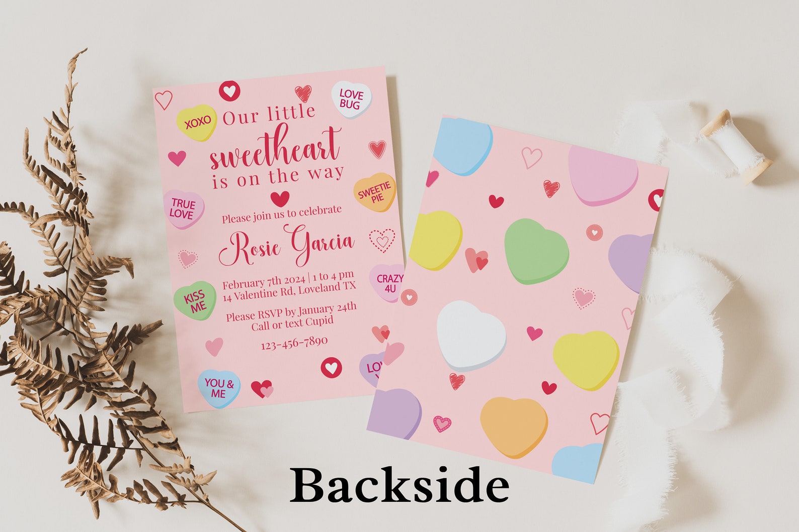 February Baby Shower Invitation, A Little Sweetheart Baby Shower Invite ...