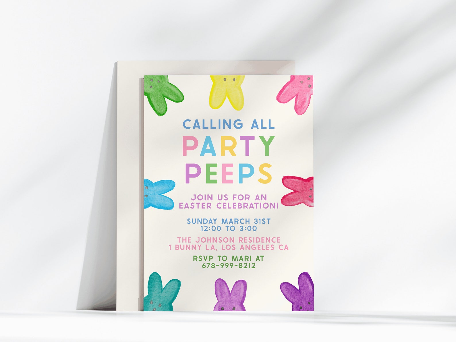Easter Egg Hunt Invite, Easter Celebration Invite, Printable Easter ...