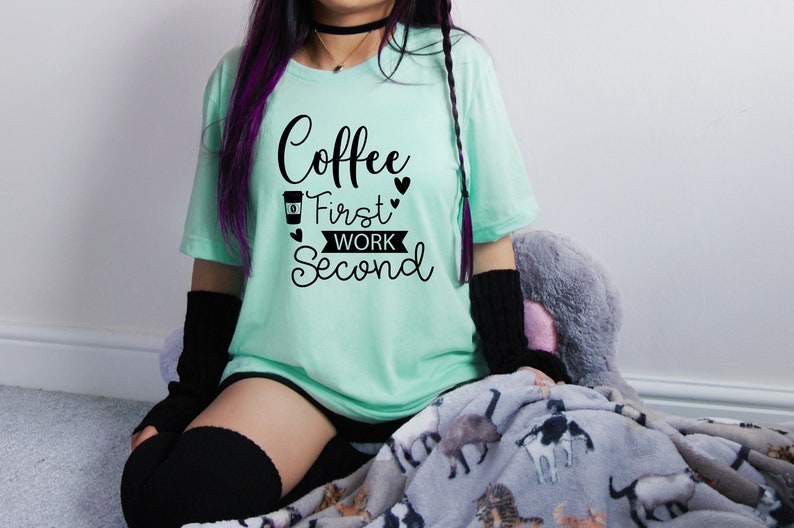 Coffee First Shirt - Etsy