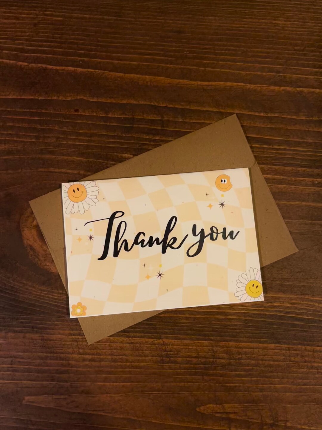Retro Pastel Thank You Card - Etsy
