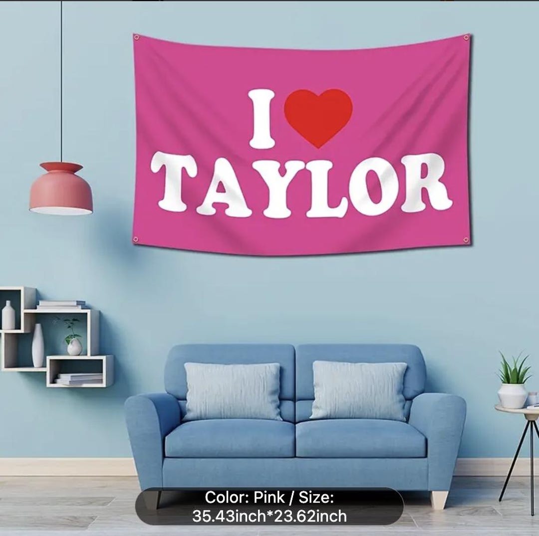 I Heart Taylor Flag, Swiftys Merch, Taylors Music Fan, Era Tour ...