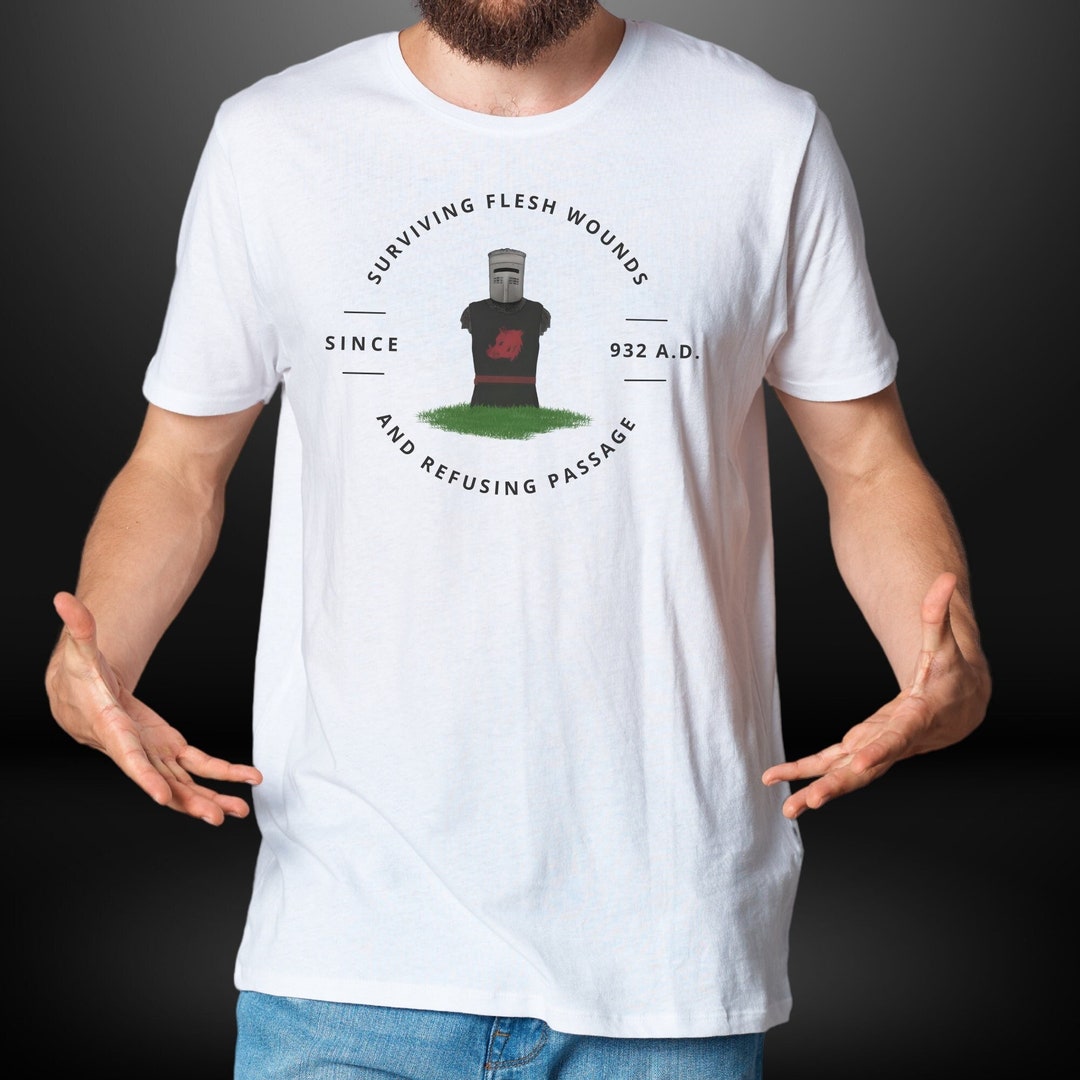 Black Knight Monty Python Shirt, Monty Python Flesh Wound Shirt, Tis ...