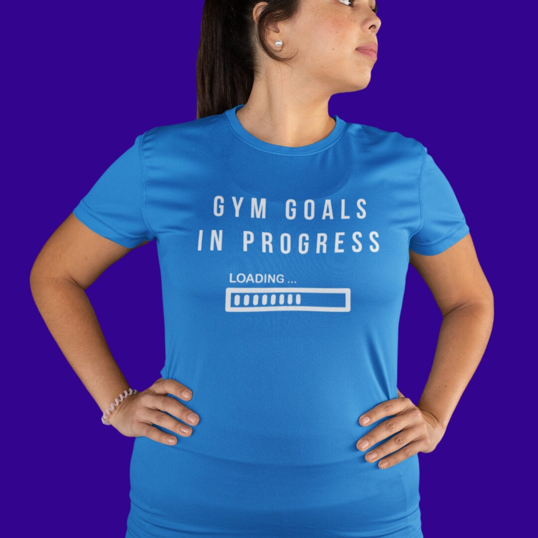 Gym Goals in Progress Dri Fit Workout Shirts Performance Shirt Moisture ...