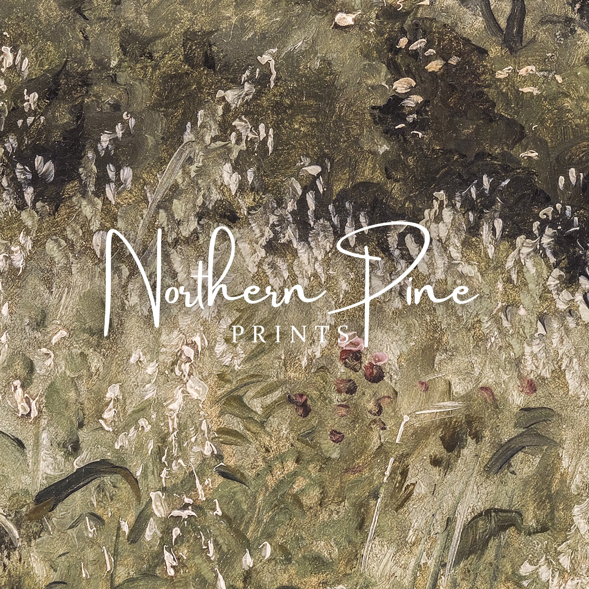 Vintage Landscape Print Set Split Panel Oil Painting Cottage Farmhouse ...