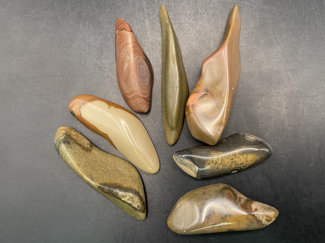 Ghost City Nanhu Gobi Pictorial Mudstones Polished 7 Pieces Brown Green ...