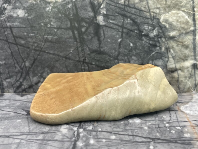 Light Brown and Greenish-grey Mongolian Gobi Desert Jasper With Wedge ...