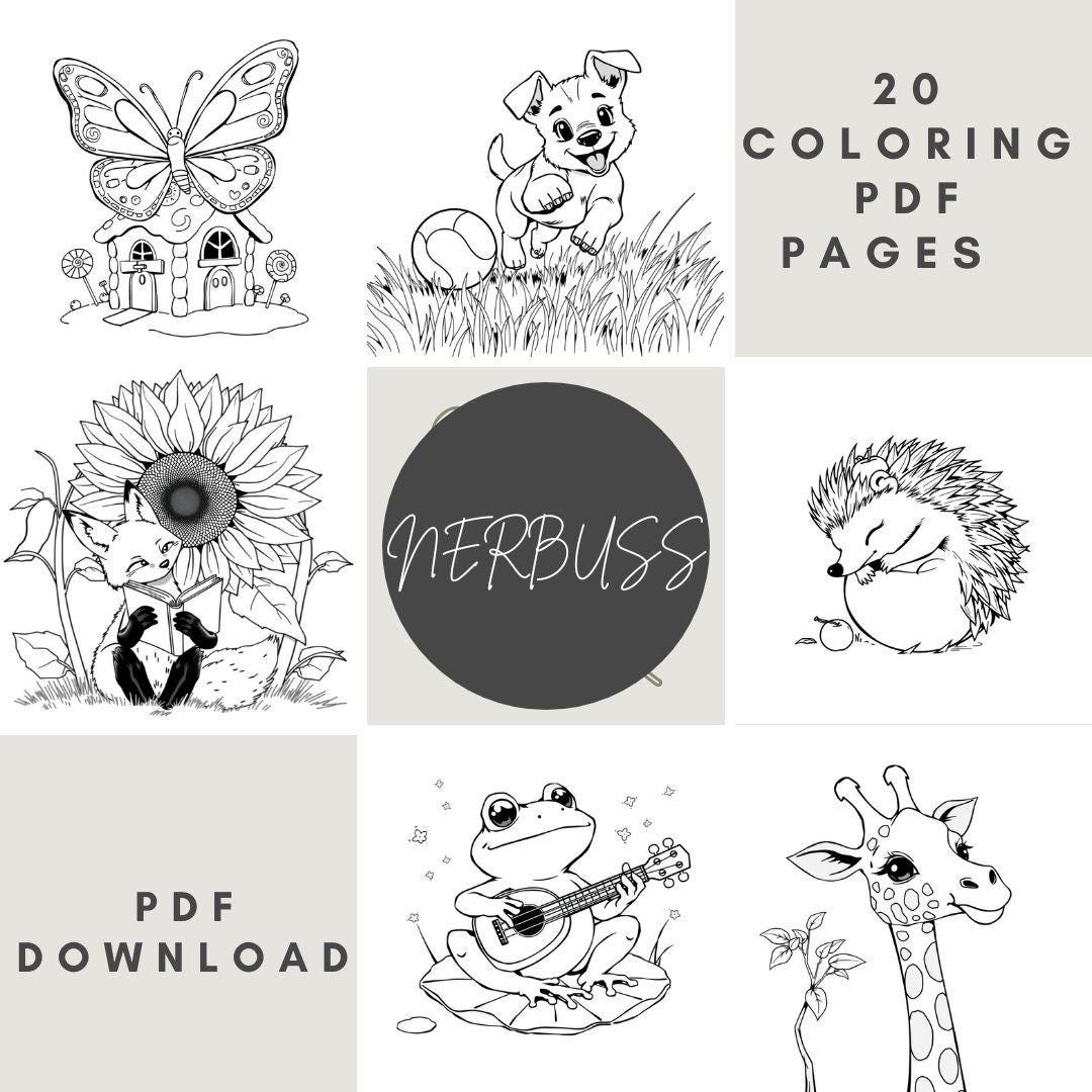 Magical Forest Coloring Pages for Kids - 20 Cute, Easy Animal ...