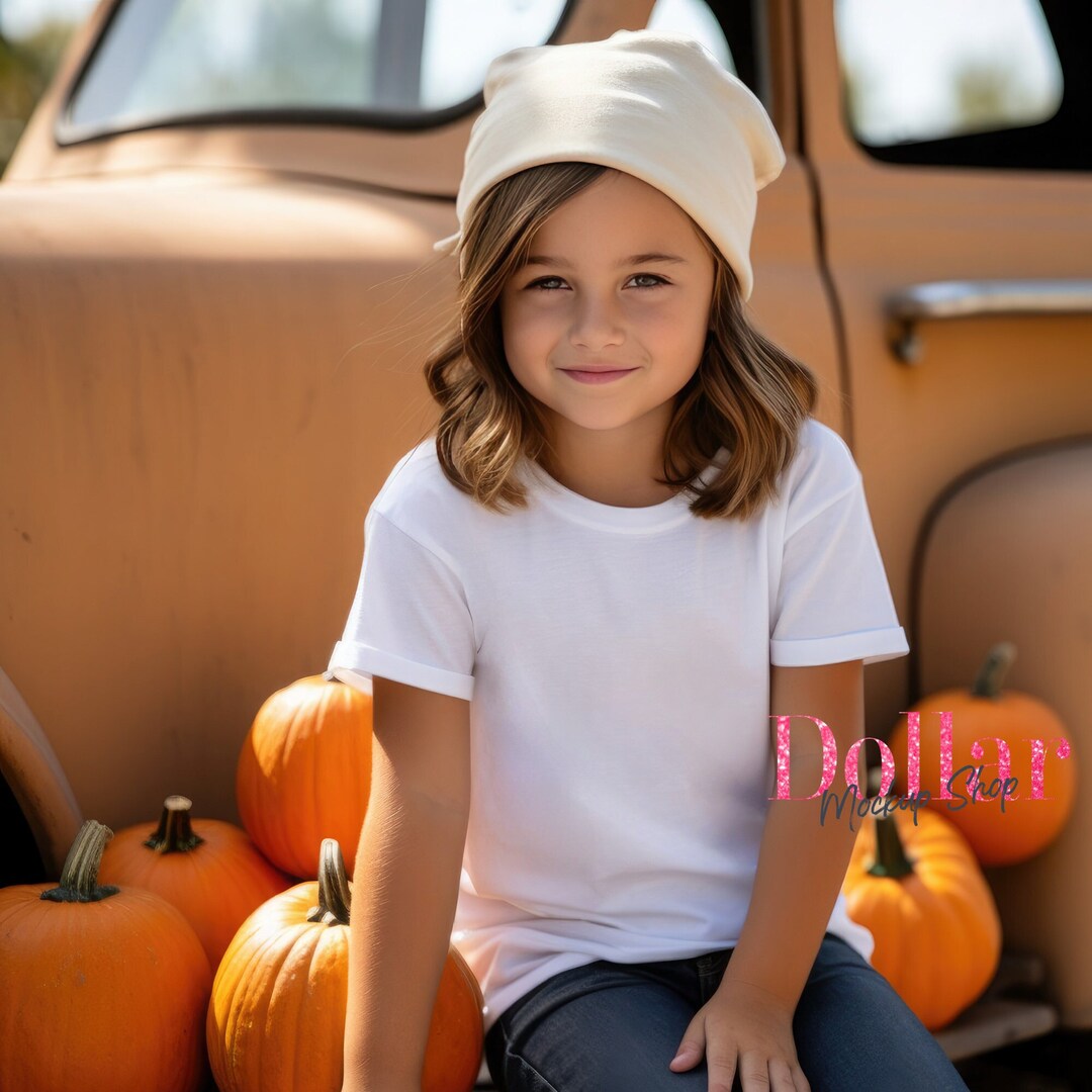 Mockup Fall Themed Kids Tshirt Mockups Autumn Boy Mockup Fall Girl Mock ...