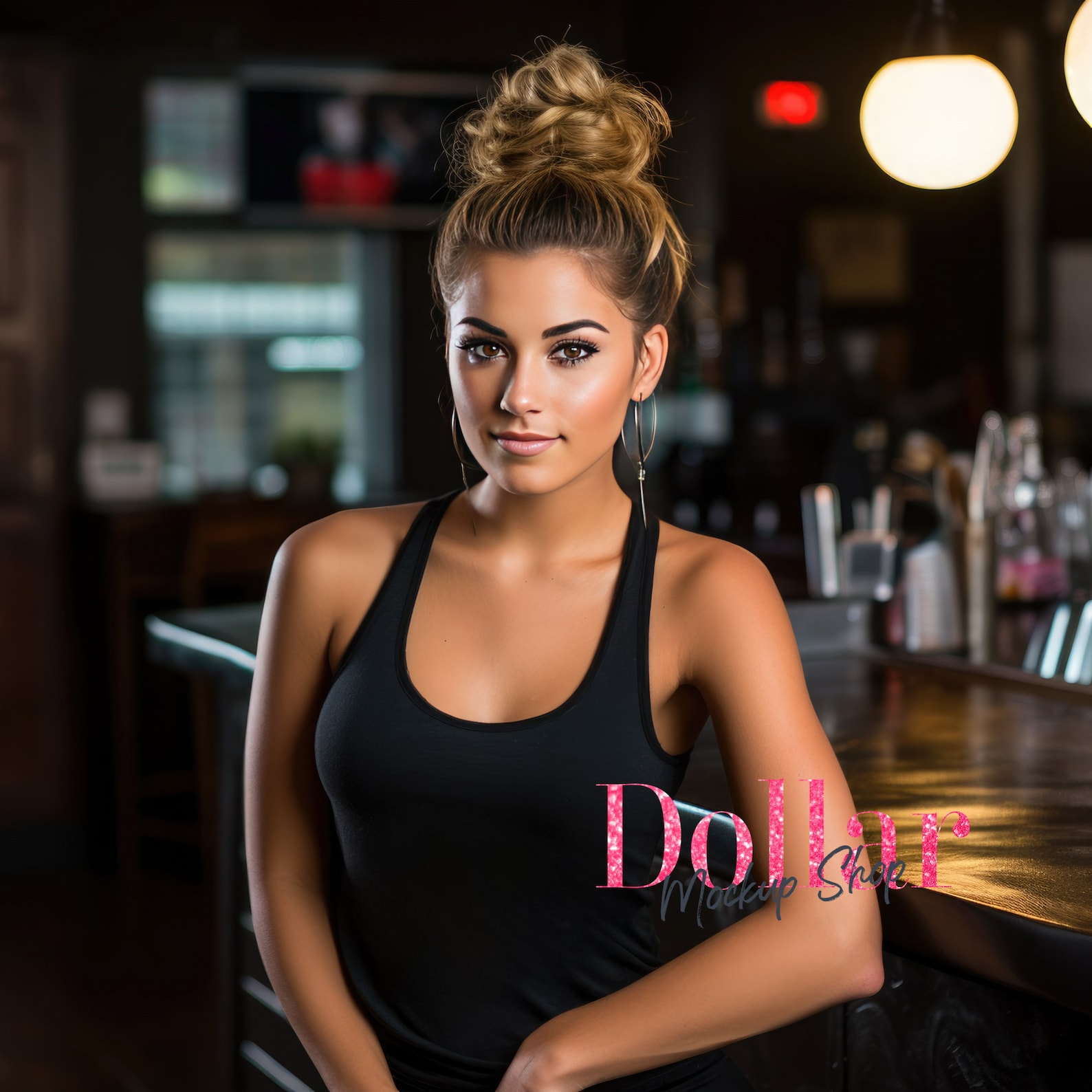 Bartender Mockup Tank Top Mock up Waitress Mockup Tshirt Bar Themed ...