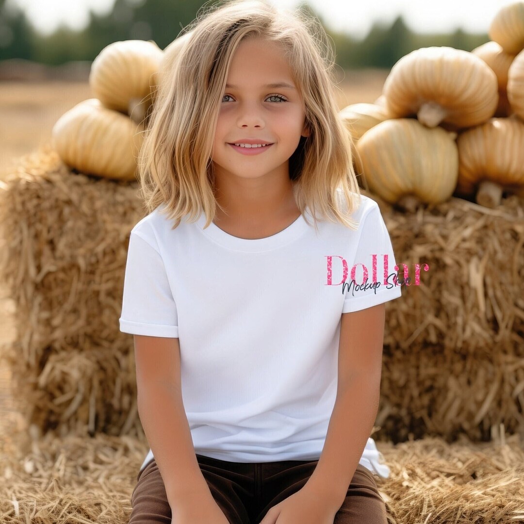 Mockup Fall Themed Kids Tshirt Mockup Autumn Boy Mockup Fall Girl Mock ...