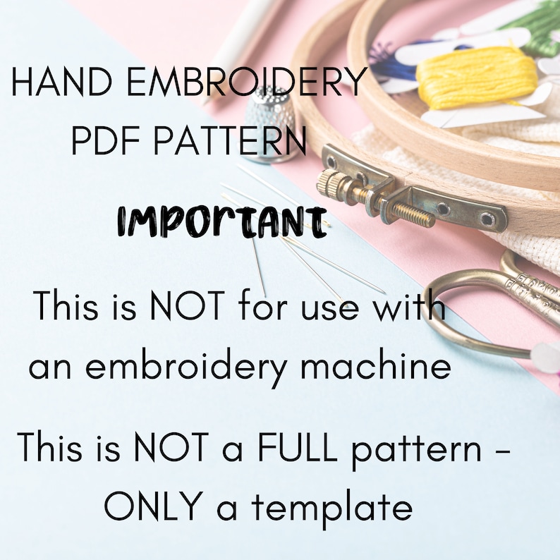 Hand Embroidery TEMPLATE PDF Embroidery Design Wall Decor Tier Tray ...