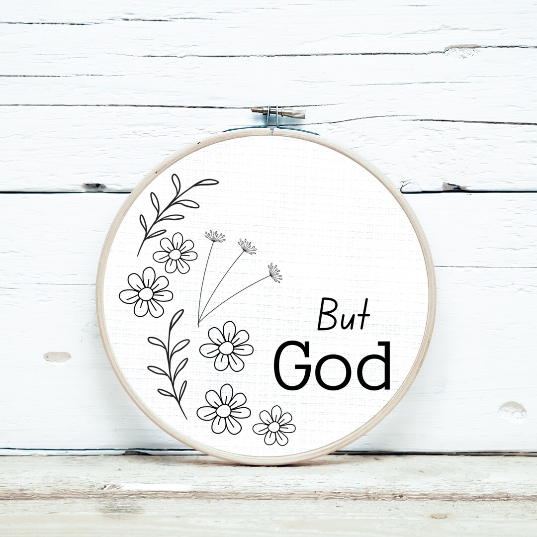 Christian Verse Hand Embroidery Pattern: Floral Home Decor (PDF Pattern ...
