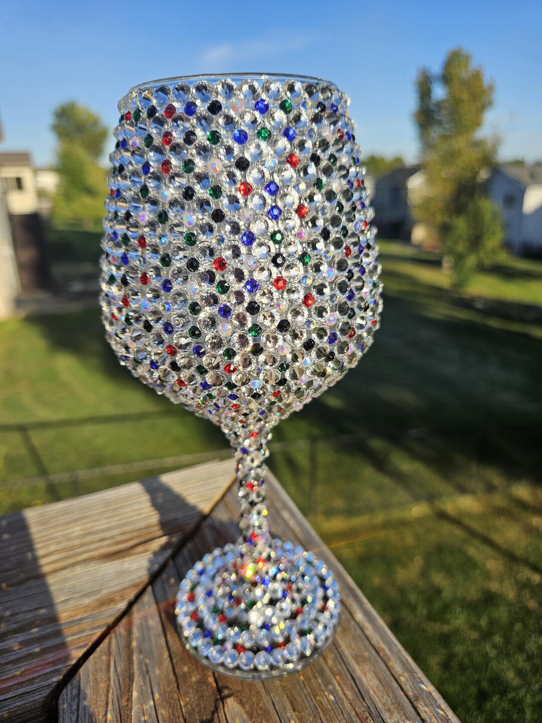 Bedazzled Wine Glass. Stunning All Glass Stones. Fast Shipping - Etsy