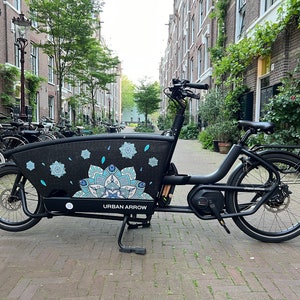 Reflective Cargo Bike Sticker Mandala | Boho | Safety Meets Style ...