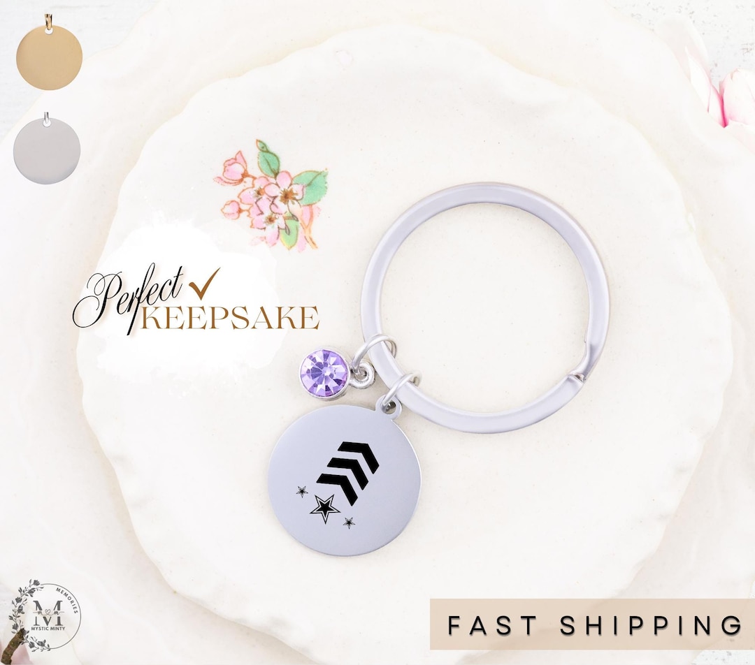 Personalized Keychain Military Gift Custom Jewelry Gift for Husband ...