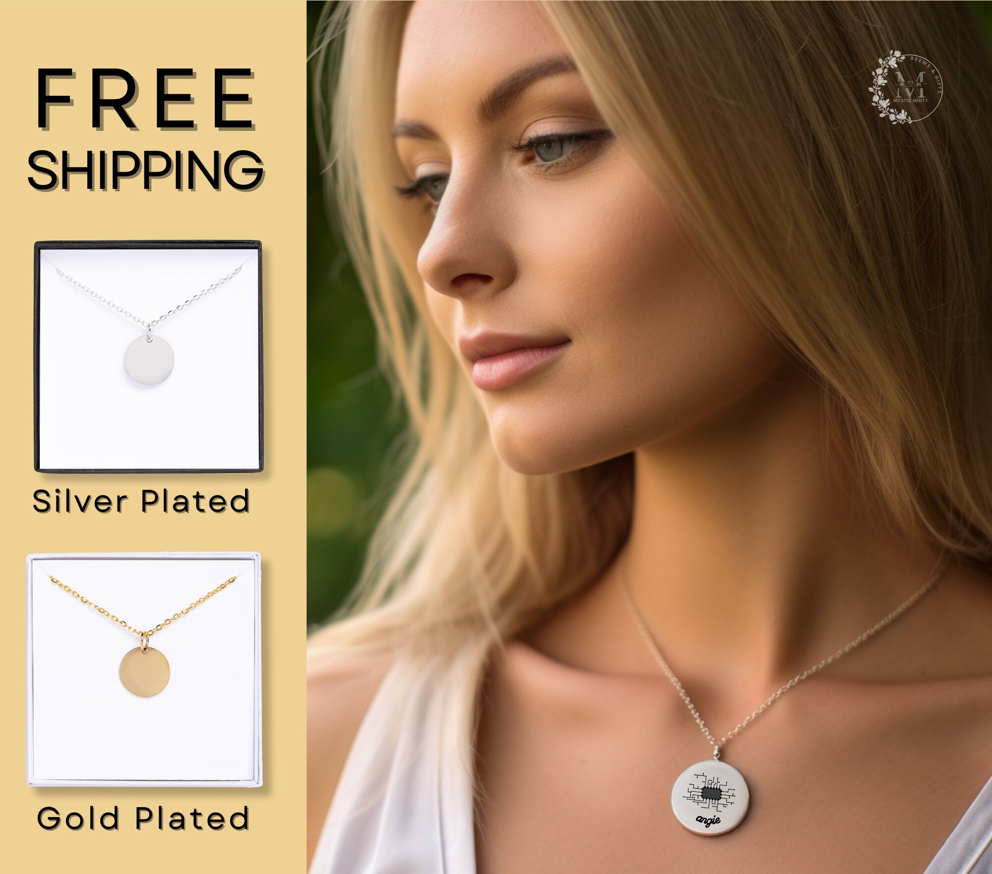 Custom Computer Jewelry Tech Necklace Gift for Her Student Gifts for ...