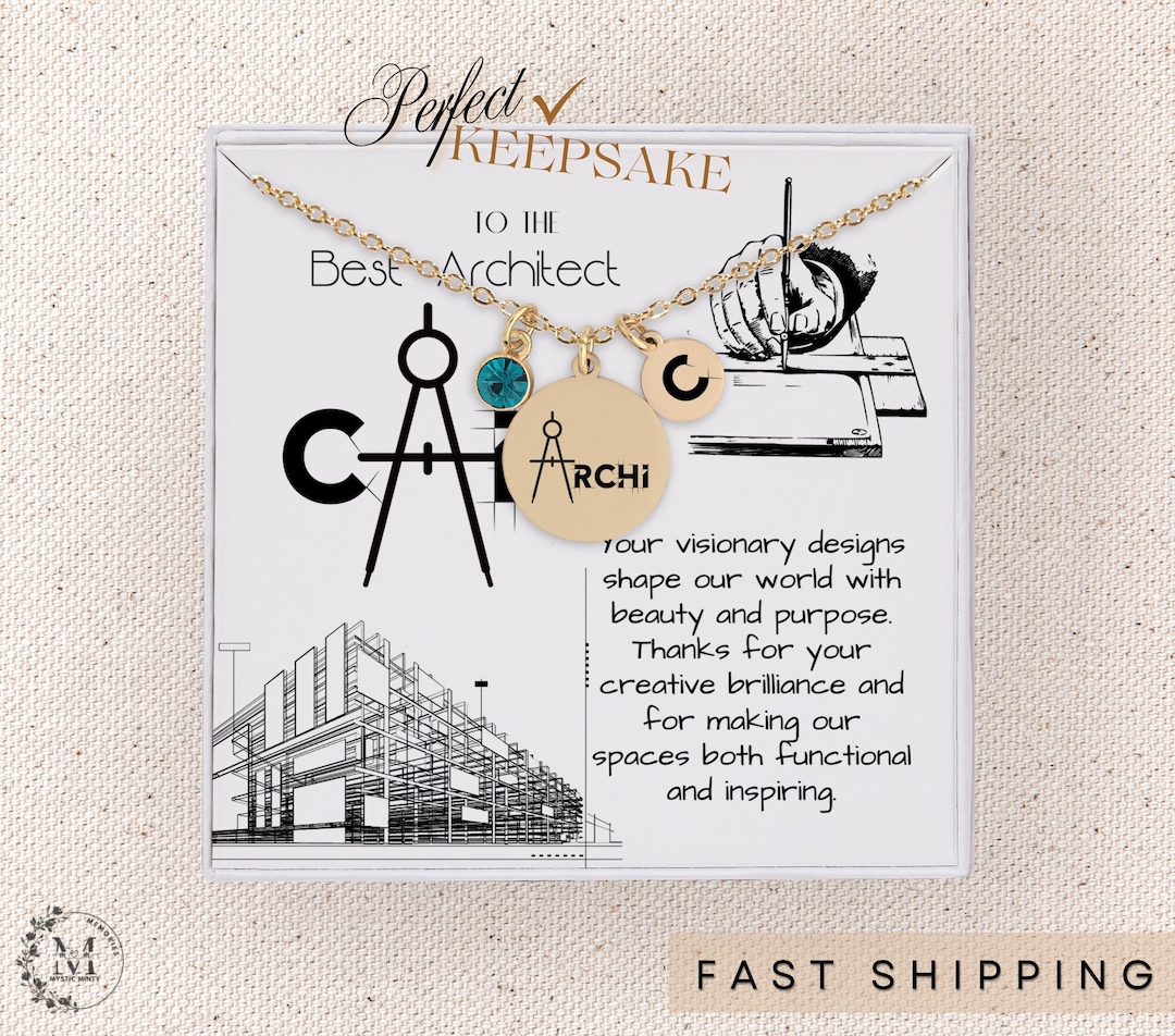 Custom Personalized Gift Architecture Necklace for Men Necklace Silver ...