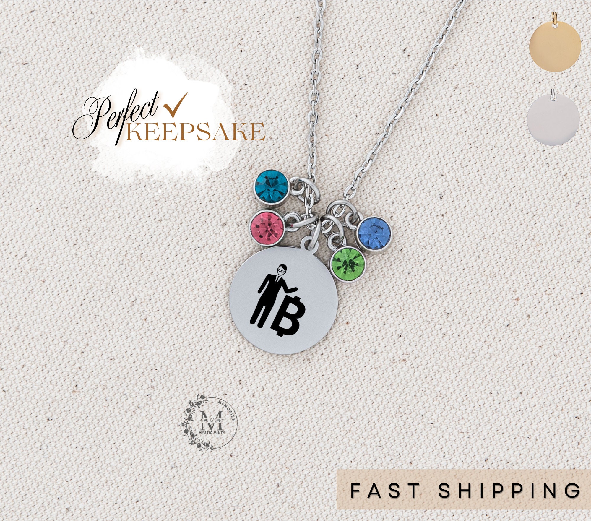 Initial Birthstone Necklace Gift Idea for Coworker Leaving Gift Jewelry ...