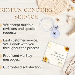 Personalized Custom Jewelry Sunflower Keychain Gift for Her ...