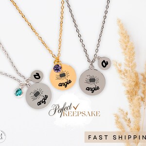 Custom Computer Jewelry Tech Necklace Gift for Her Student Gifts for ...