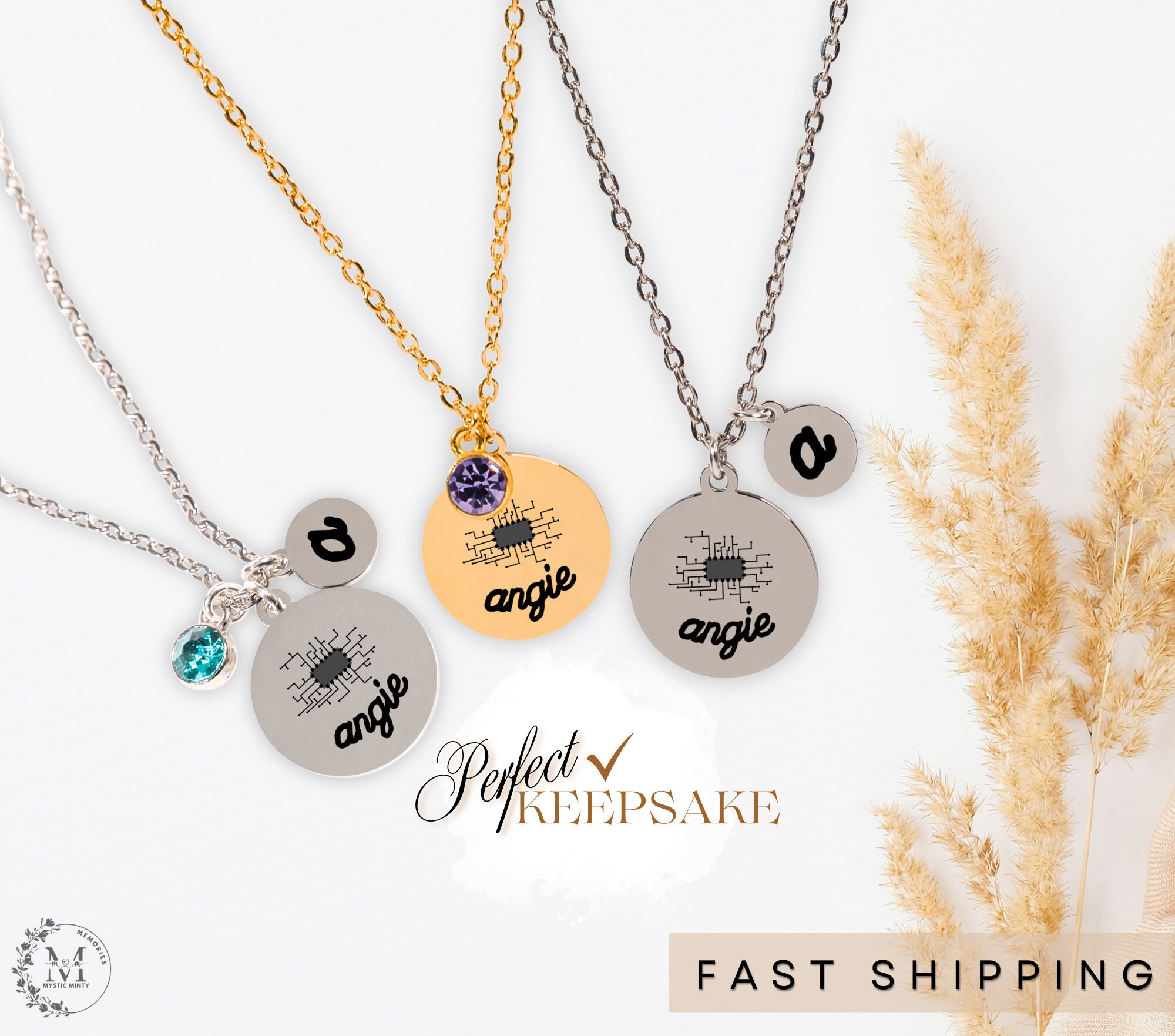 Custom Computer Jewelry Tech Necklace Gift for Her Student Gifts for ...