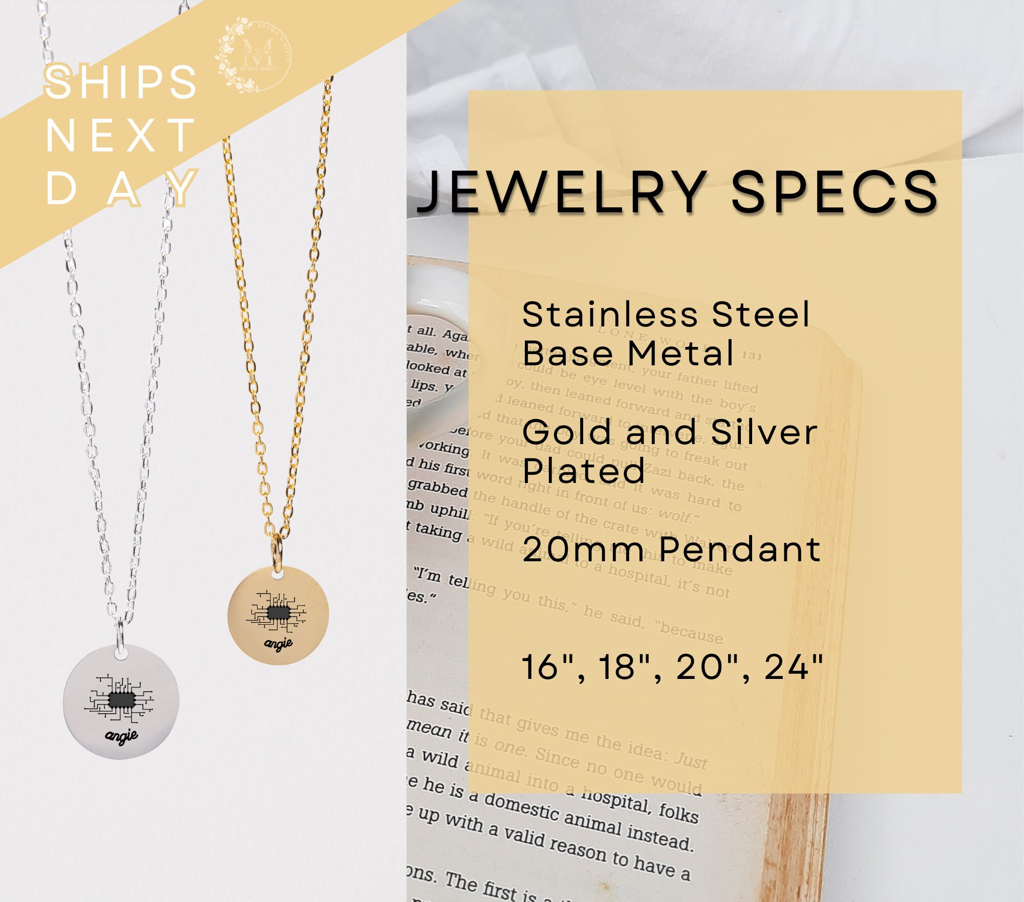 Custom Computer Jewelry Tech Necklace Gift for Her Student Gifts for ...