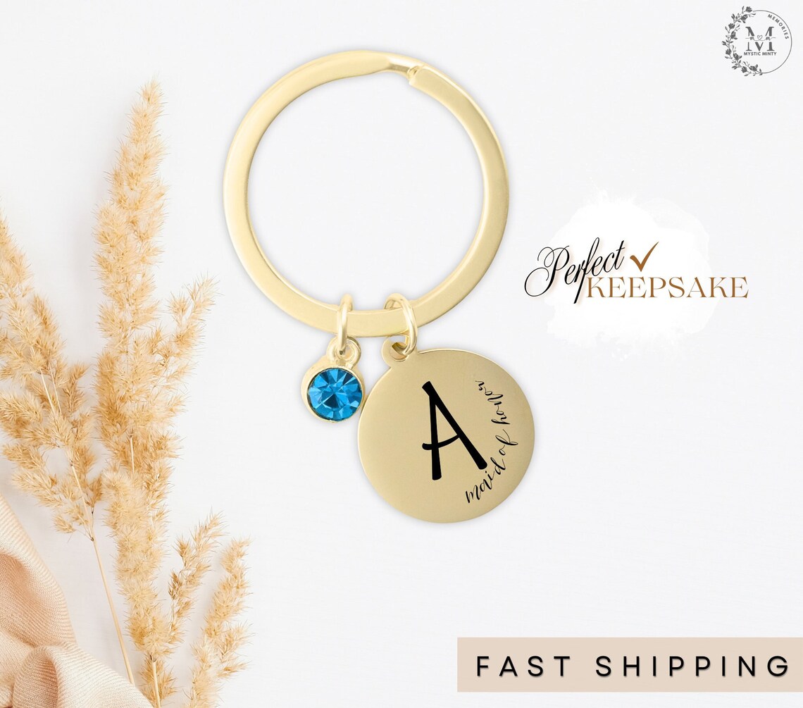 Maid of Honor Personalized Keychain Thank You Gift From Bride to Groom ...