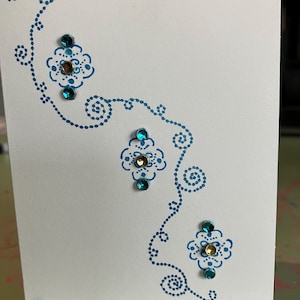Set of 5 Decorative Greeting Cards With Color and Sparkle. One of a ...