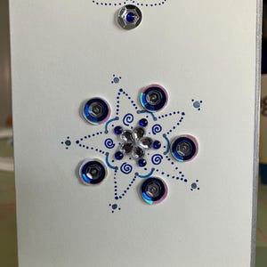 Set of 5 Decorative Greeting Cards With Color and Sparkle. One of a ...