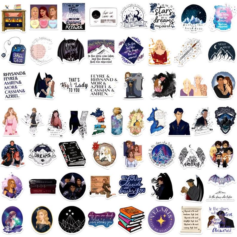 ACOTAR Sticker,acotar Merch,acotar Fan, Booktok Sarah J Maas Fan Art ...