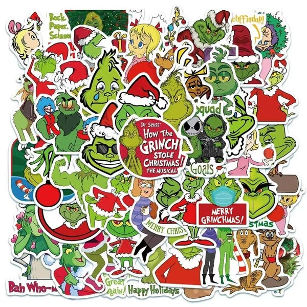 The Grinch Stickers - Etsy