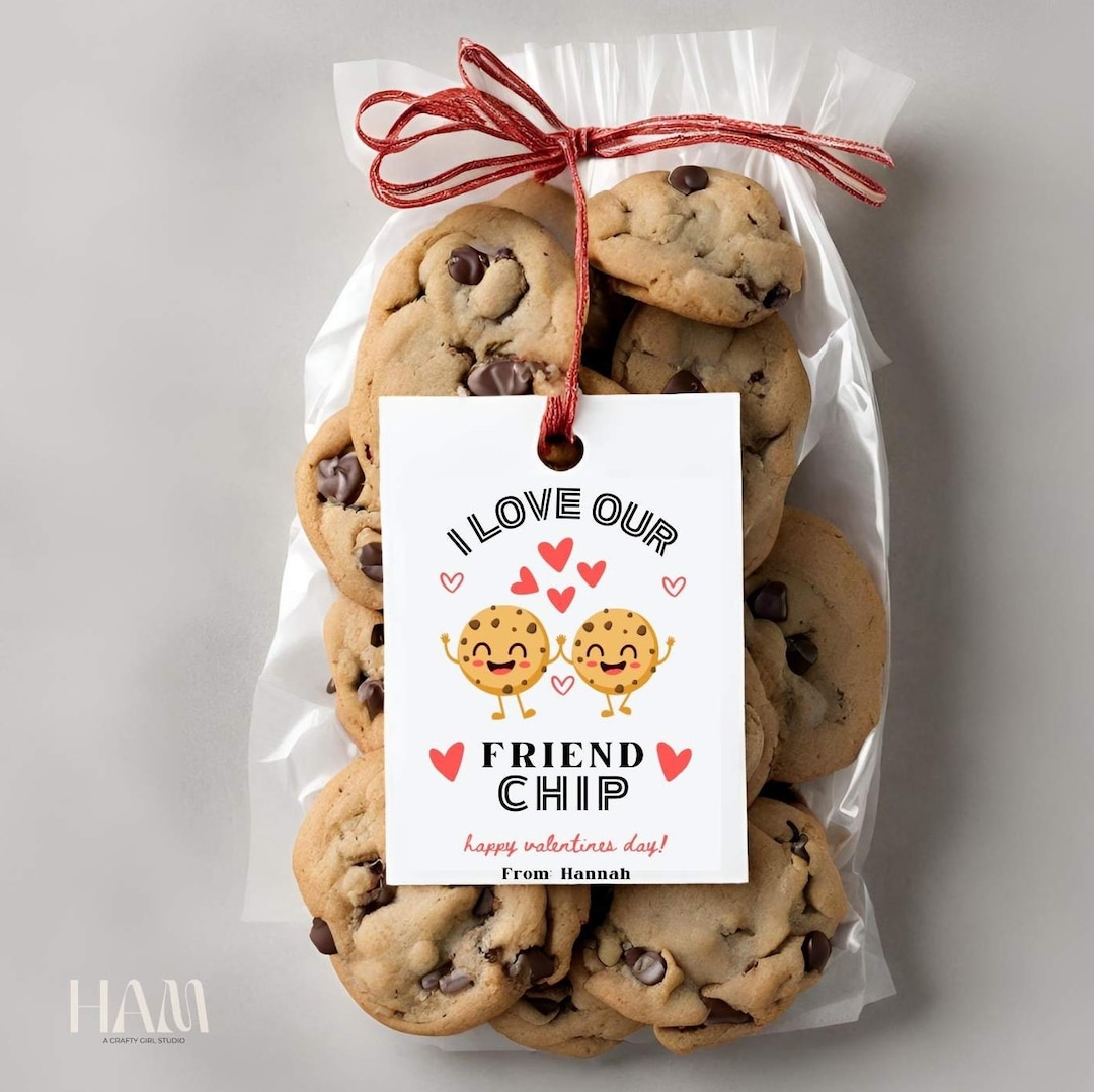 Cookie Valentine's Card, Valentine's Card Printable, Cookie Card - Etsy