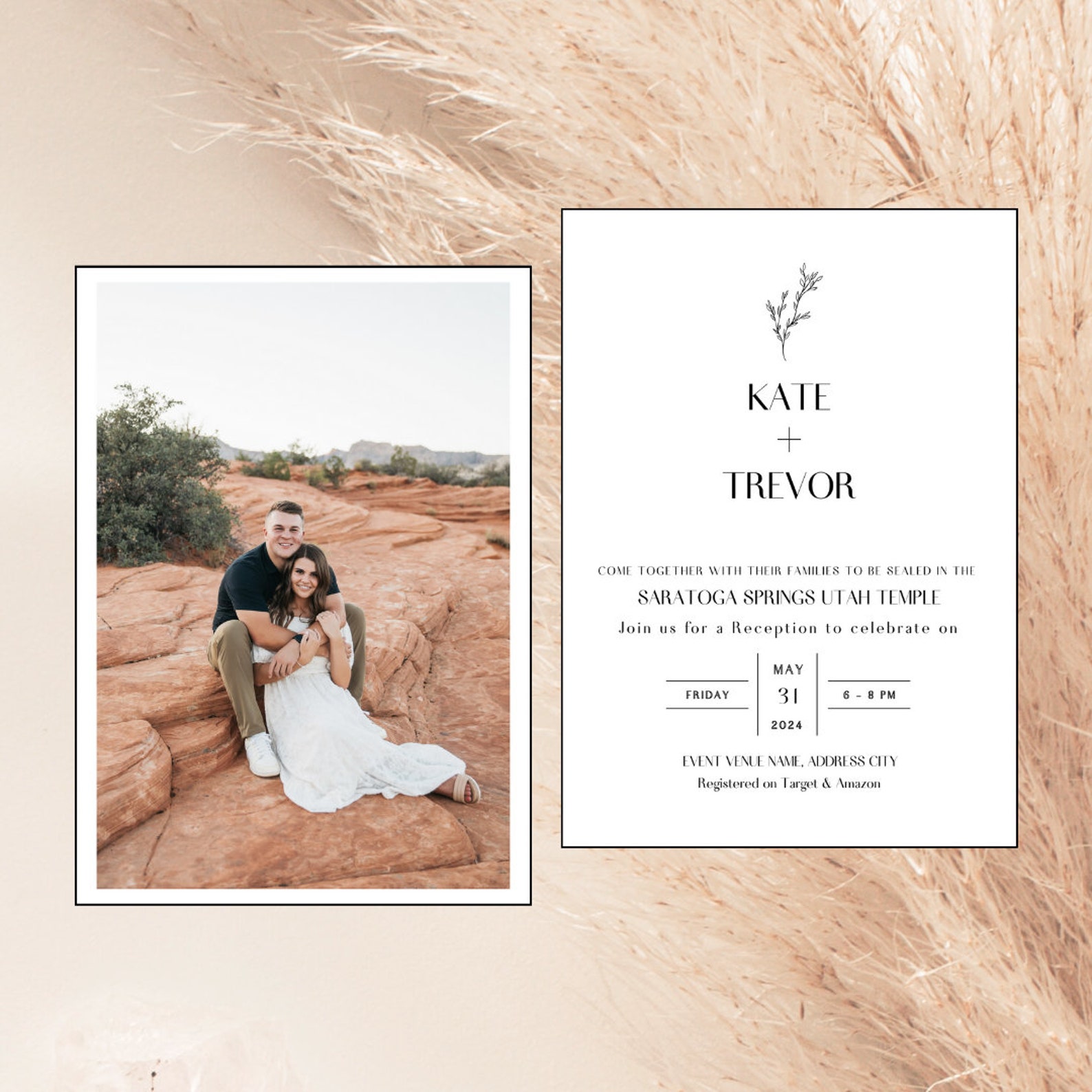 LDS Wedding Invitation - Etsy