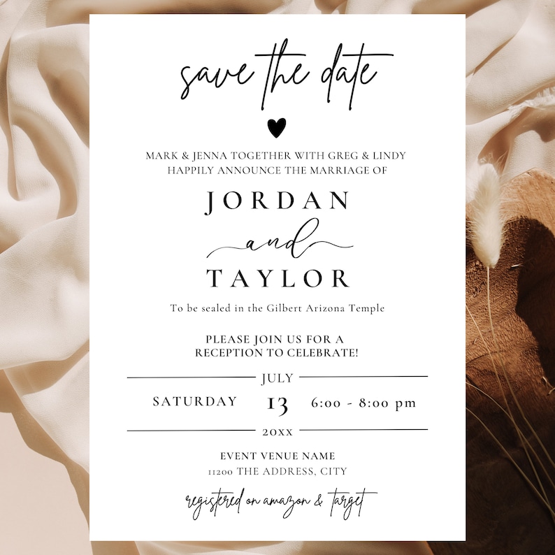 LDS Wedding Invitation Bundle - Etsy