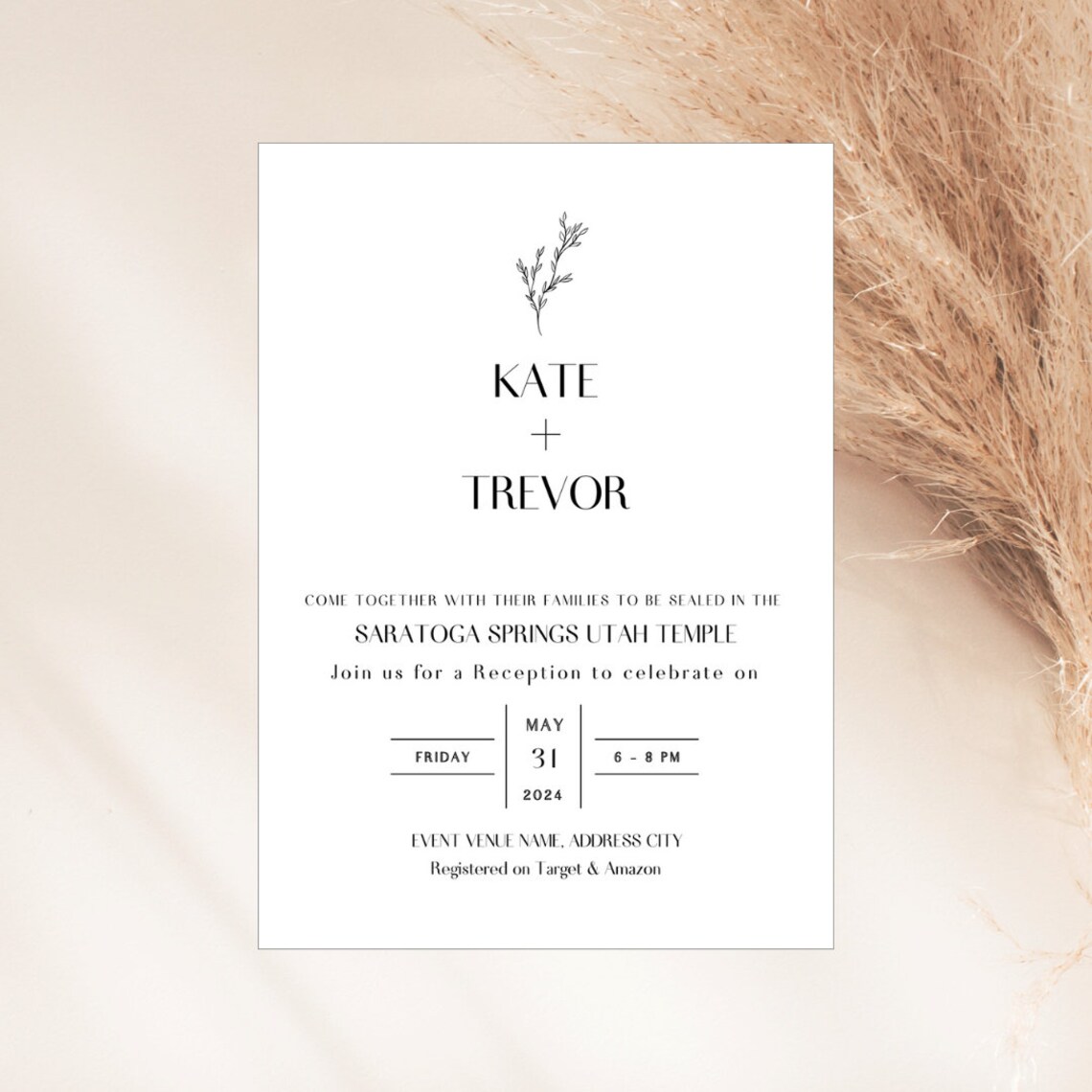 LDS Wedding Invitation - Etsy