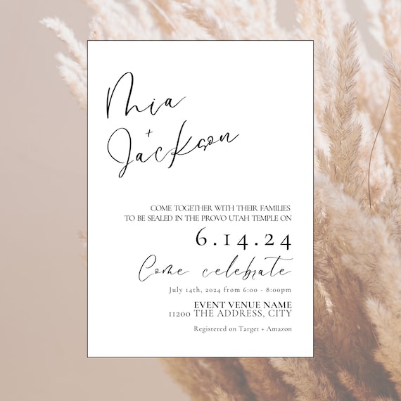 Lds Wedding Reception Invitation Wording Chalkboard Wedding Evening