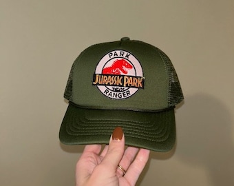 Jurassic Park Ranger Park Security Hat Snapback Trucker Mesh Cap ...
