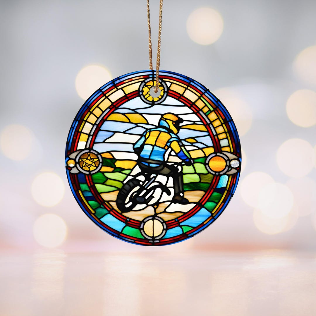 Dirt Bike Rider Ceramic Ornament, Motorbike Christmas Gift, Gift for a ...