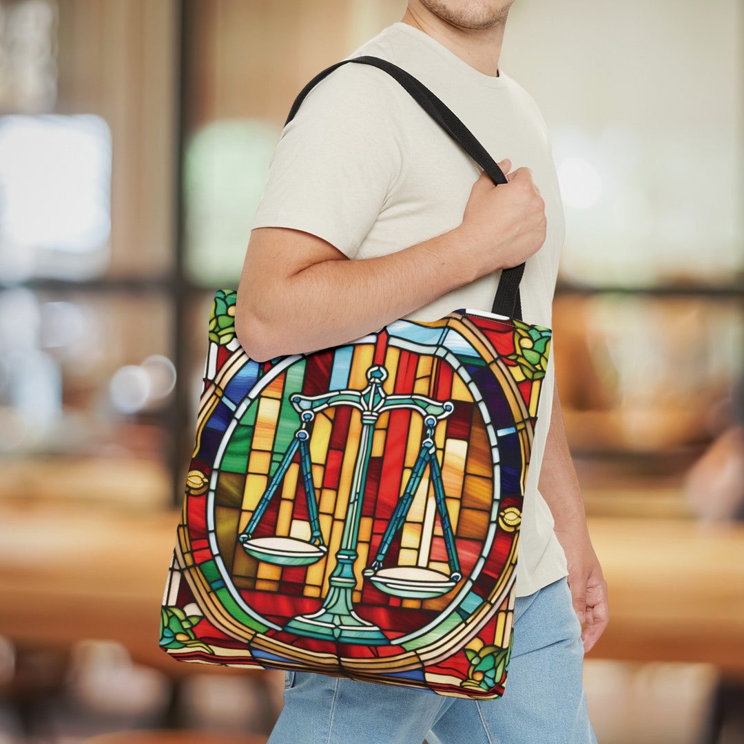 Tote Bag Scales of Justice, Law School Bag, Law Student Gift, Lawyer ...