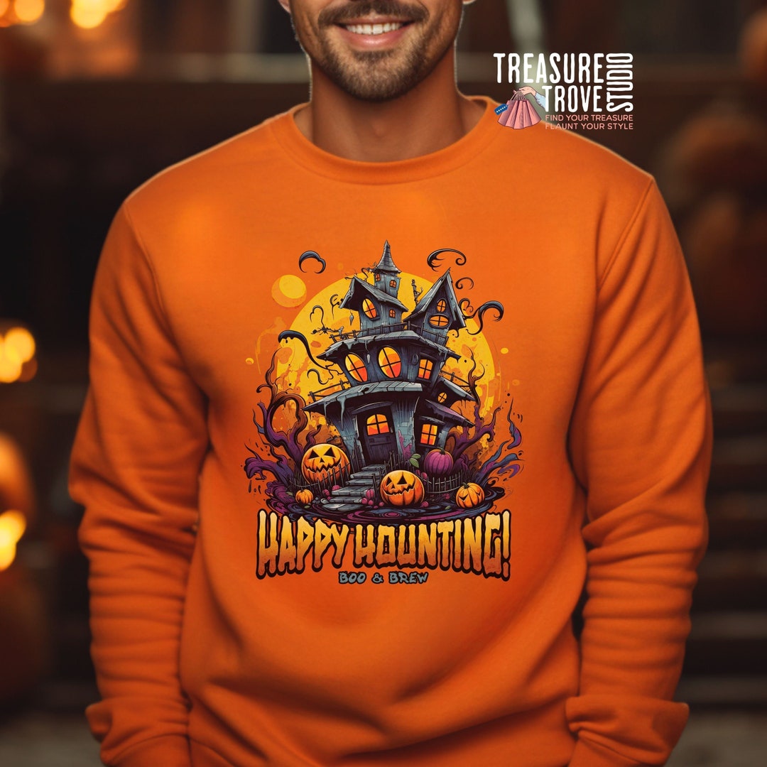 Halloween Haunted House Sweatshirt, Spooky Sweater, Gift for Halloween ...