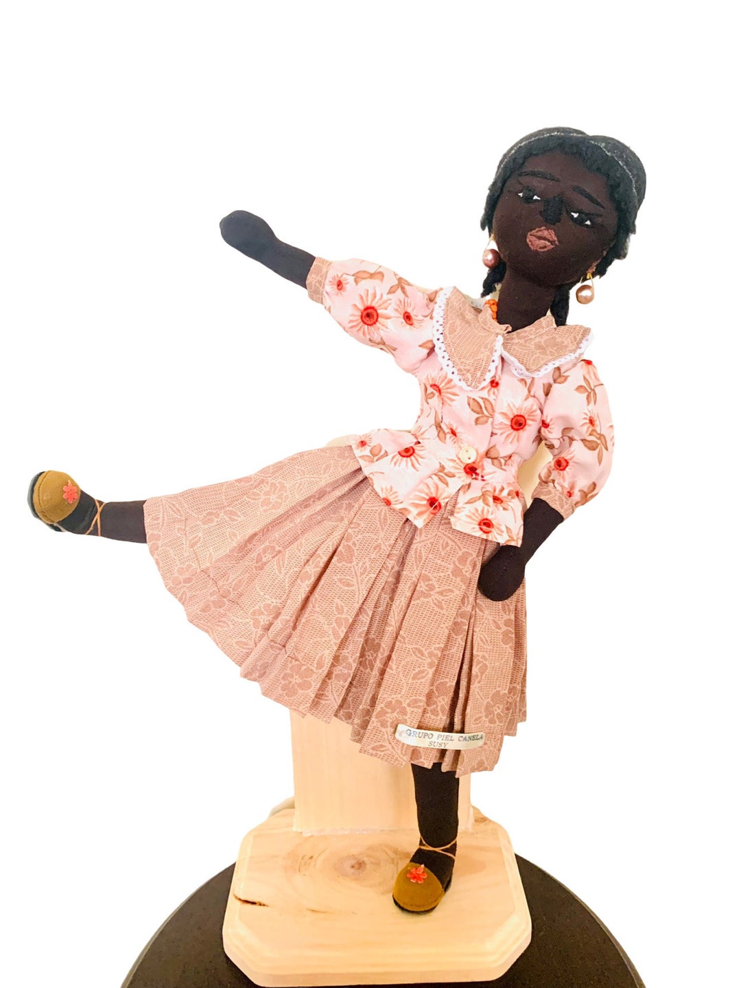 Playful Black Doll dark Skin With Natural Hair for Young Girls or Women ...