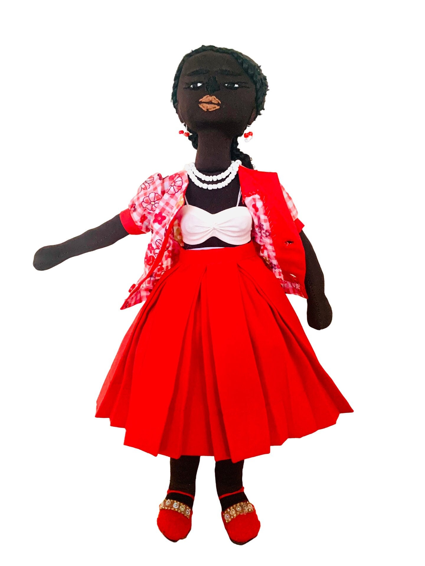 Black Dark Skin Doll Natural Hair Black Doll Handcrafted Black Doll ...