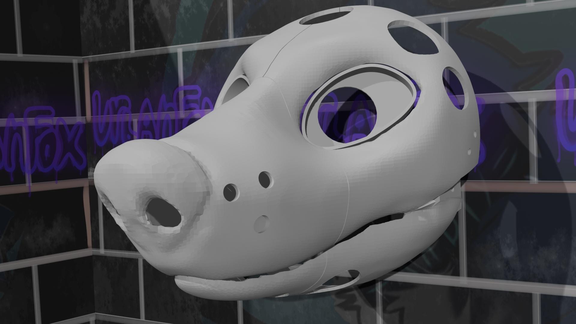 Opossum Fursuit Base STL in Toony Style With Moving Hinged Jaw [instant ...