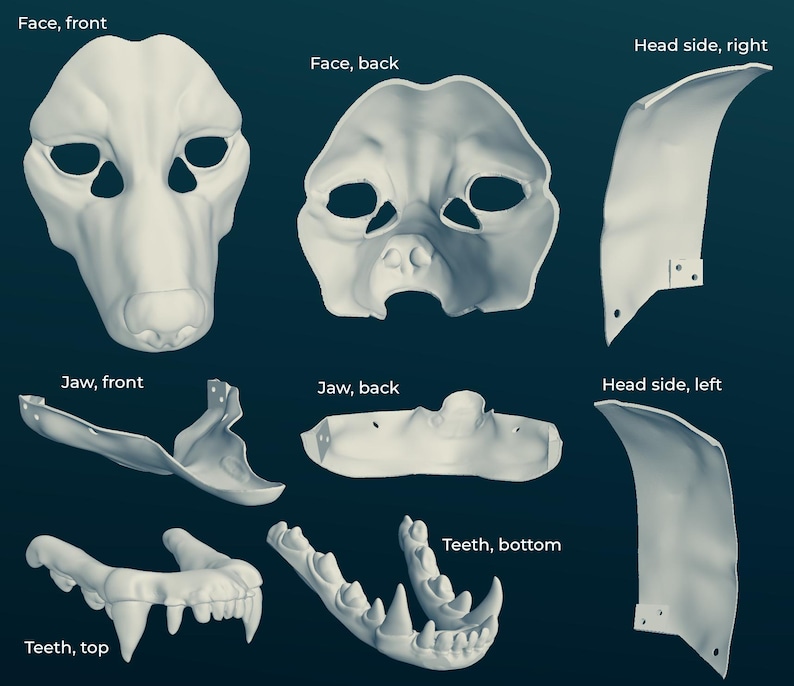 Commercial License - Maned Wolf Fursuit Base STL With Realistic Canine ...