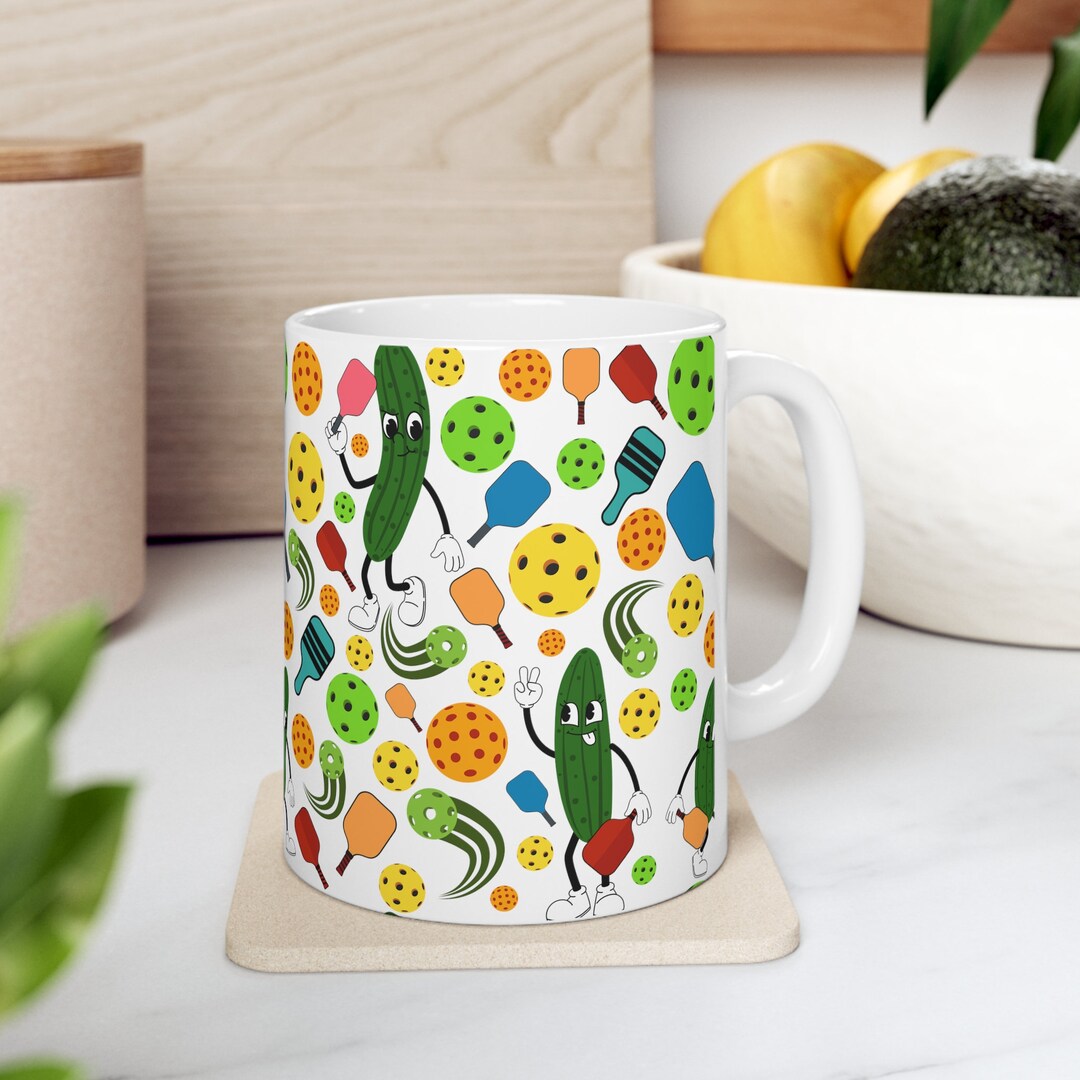 Pickles Playing Pickleball Mug - Etsy